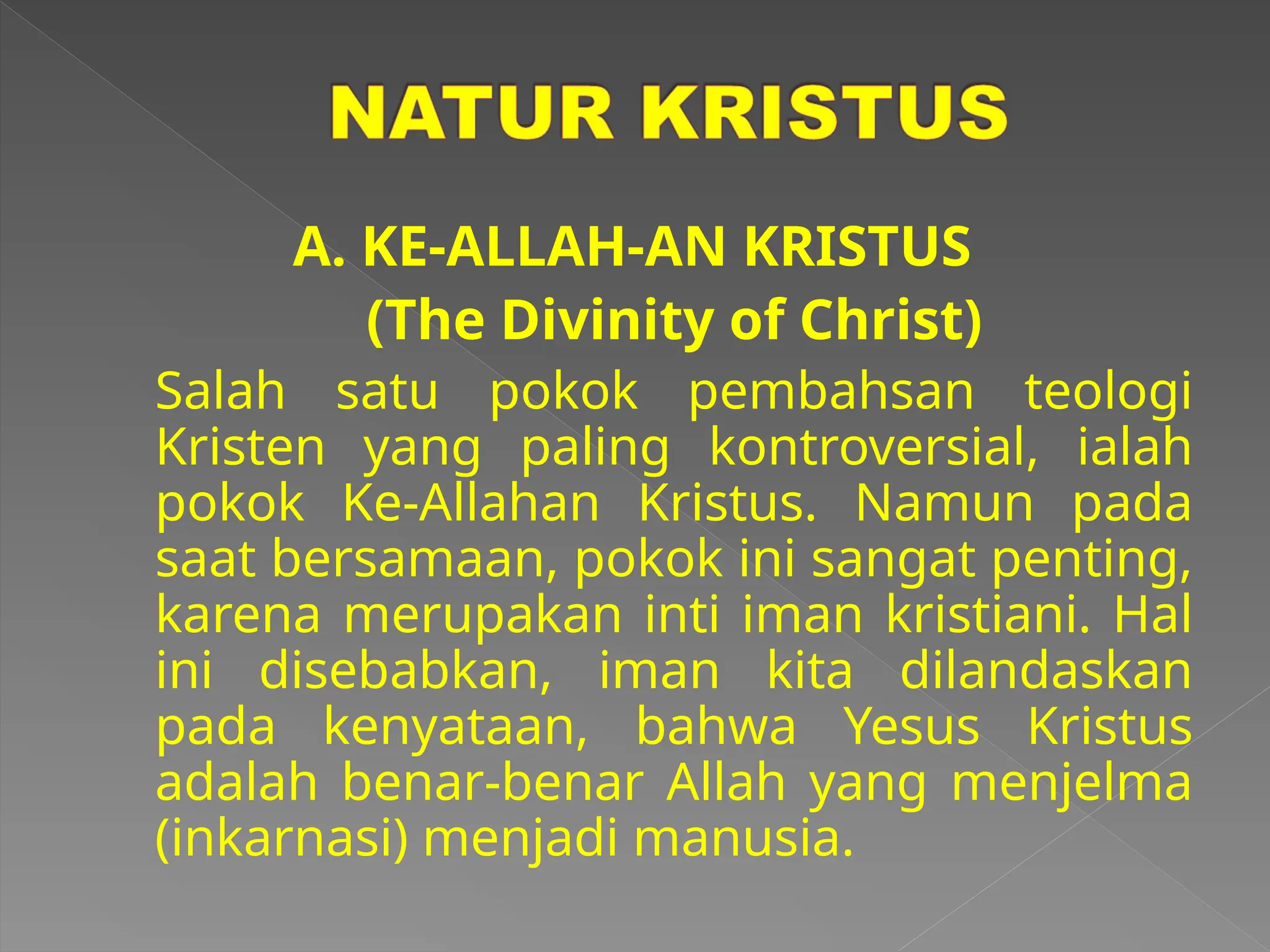 Ajaran Kristus Yesus dan Karya-karya-Nya.ppt