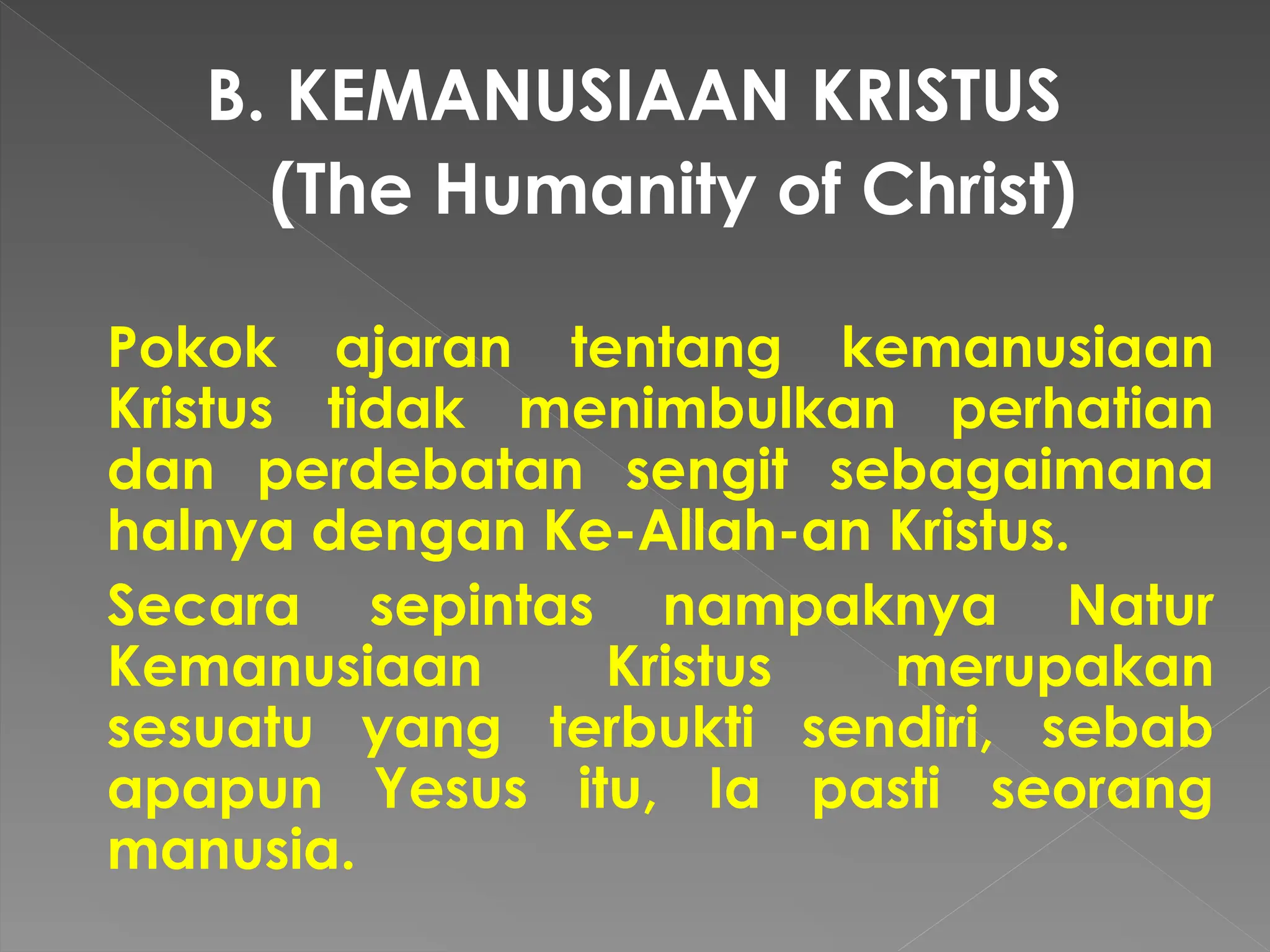 Ajaran Kristus Yesus dan Karya-karya-Nya.ppt