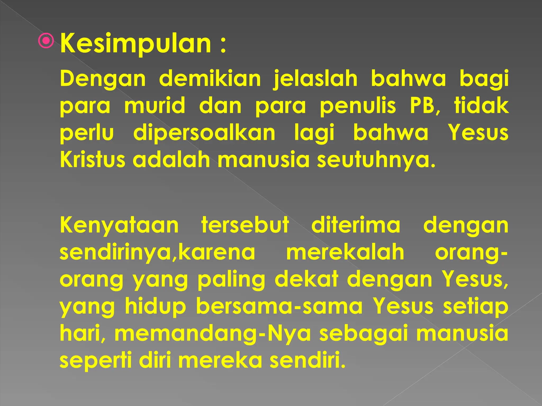 Ajaran Kristus Yesus dan Karya-karya-Nya.ppt