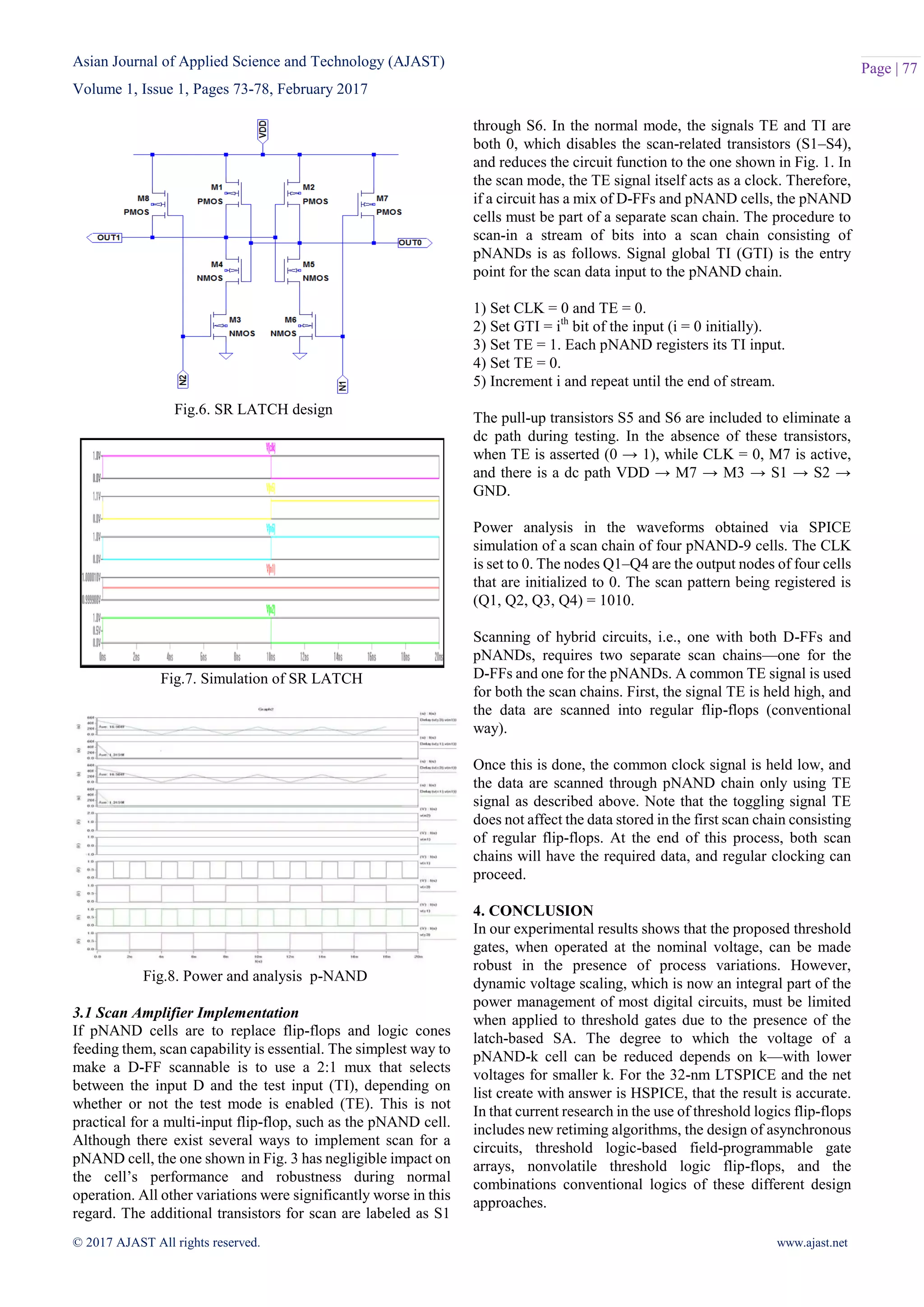 Low Power Threshold Logic Designing Approach for High Energy Efficient Flip-Flop | PDF