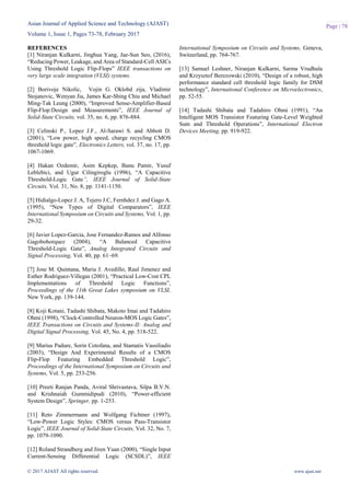 Low Power Threshold Logic Designing Approach for High Energy Efficient Flip-Flop | PDF