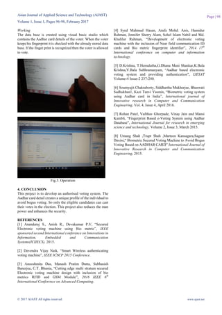 Smart Voting System using Aadhar Card | PDF | Elections | Politics