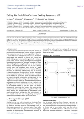 Parking Slot Availability Check and Booking System over IOT | PDF