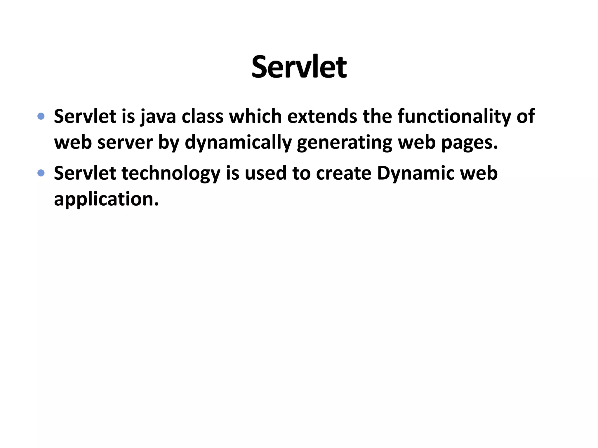 Servlet and Servlet Life Cycle | PPTX