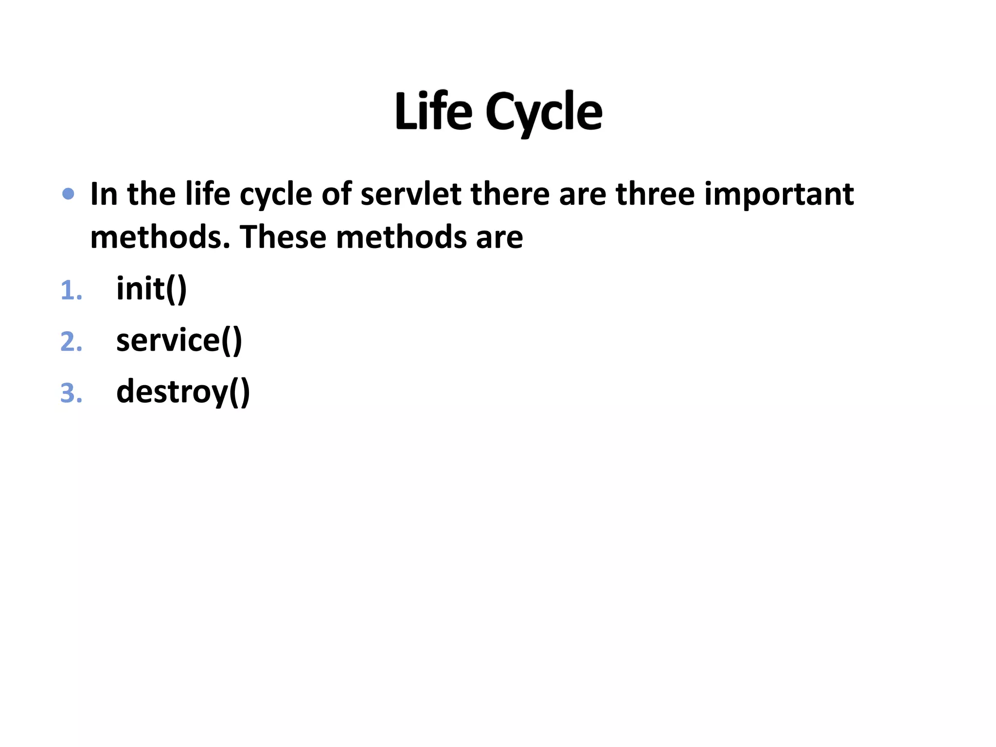 Servlet and Servlet Life Cycle | PPTX