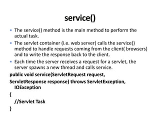 Servlet and Servlet Life Cycle | PPTX