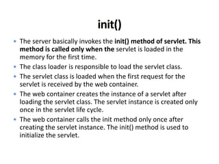 Servlet and Servlet Life Cycle | PPTX
