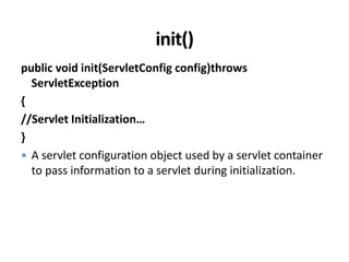 Servlet and Servlet Life Cycle | PPTX