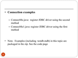 creating jdbc connection | PPT