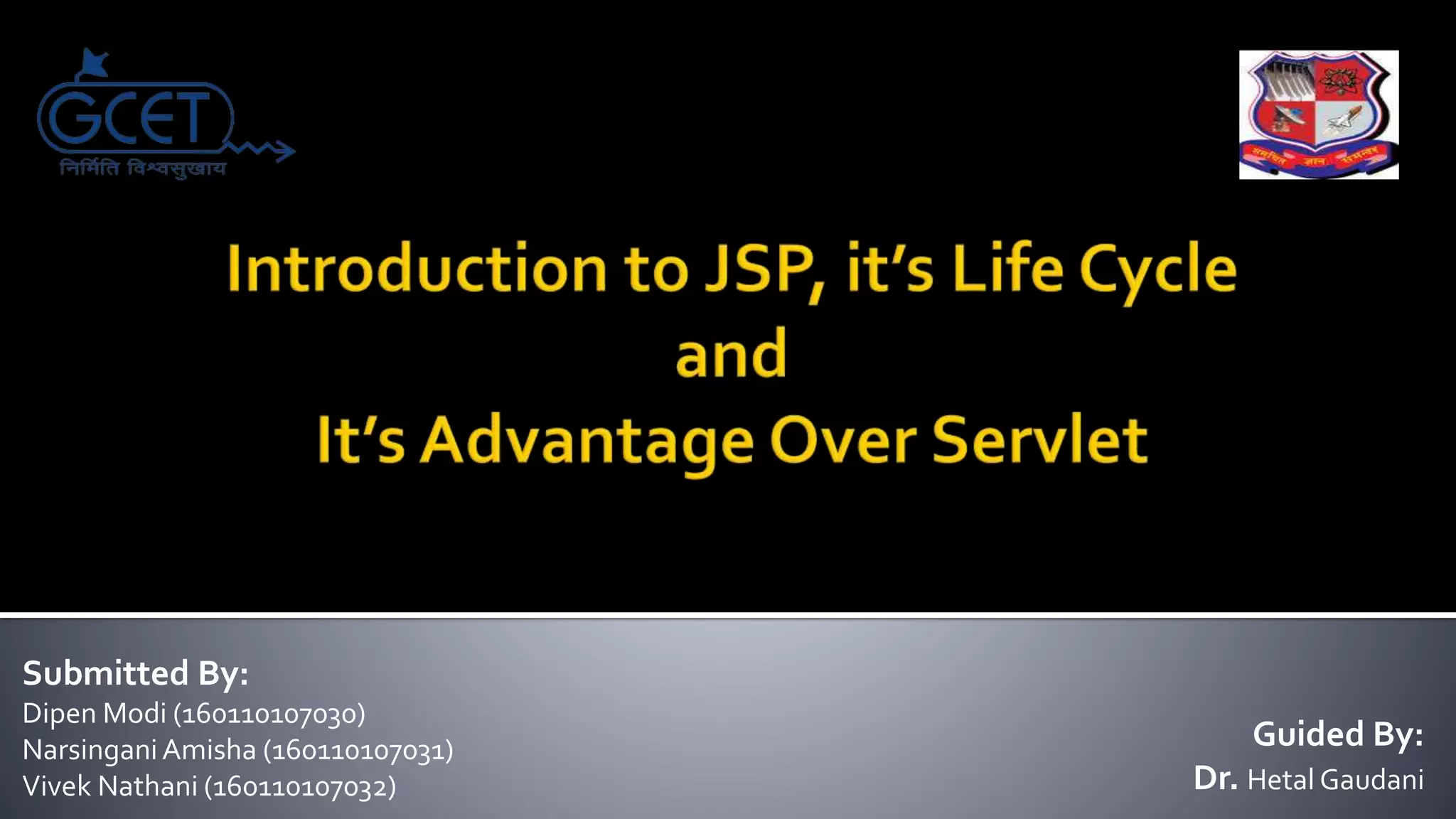 JSP overview | PPTX | Web Development | Internet