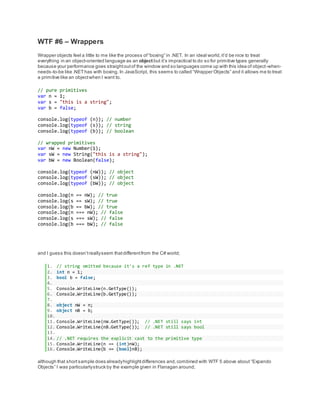 A JavaScript Master Class - From the Wows to the WTFs | PDF
