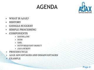 Ajax | PPTX | Web Design and HTML | Internet