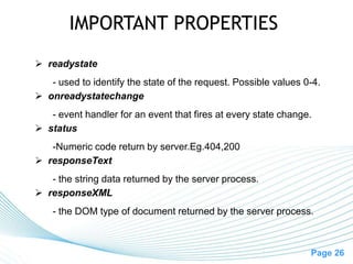 Ajax | PPTX | Web Design and HTML | Internet