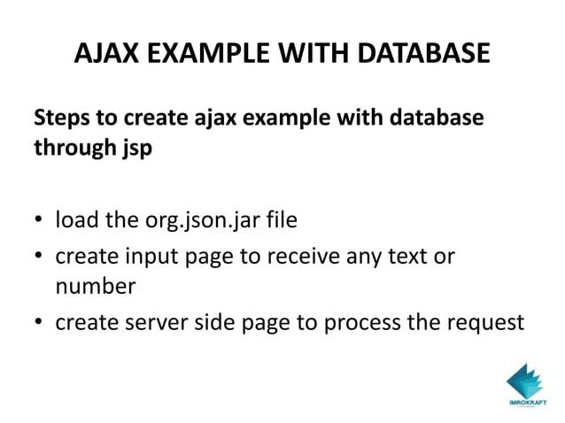 Understanding Javascript AJAX - Imrokraft | PPT