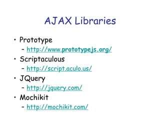 AJAX.ppt | Web Design and HTML | Internet