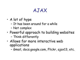 AJAX.ppt | Web Design and HTML | Internet