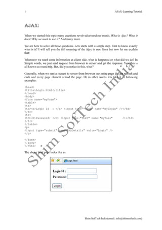 Ajax learning tutorial | PDF