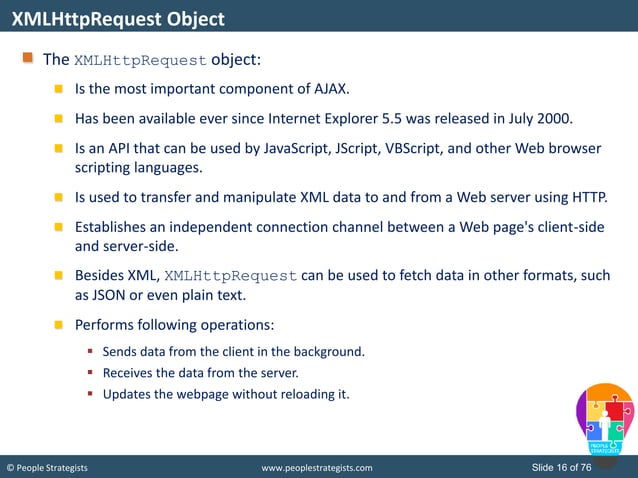 Ajax and Jquery | PPTX | Web Design and HTML | Internet