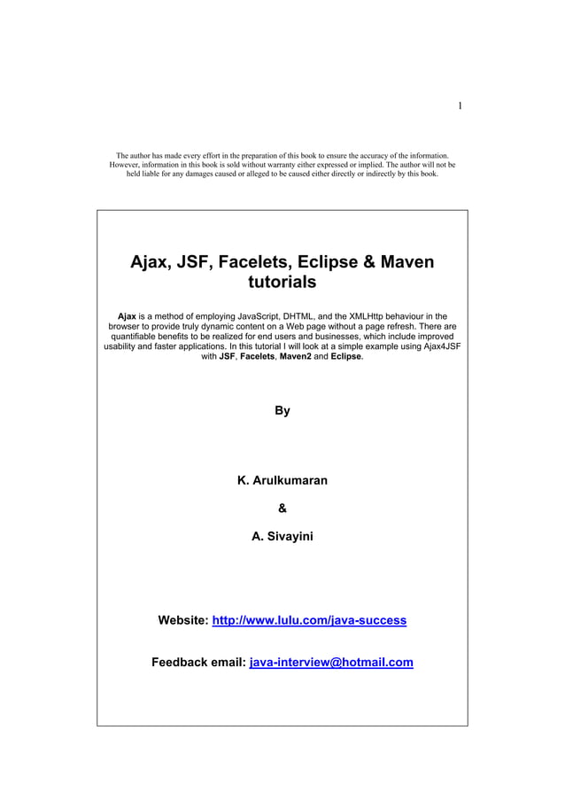 Ajax Jsf Facelets Eclipse And Maven Tutorials Pdf 8024