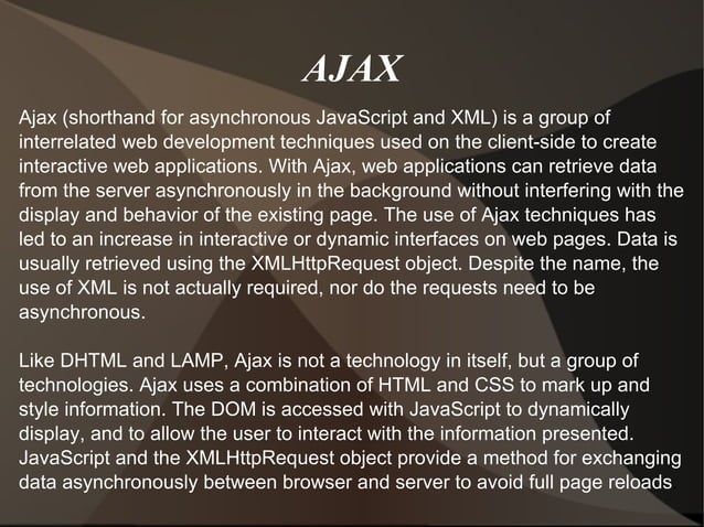 Ajax Ppt | PPT