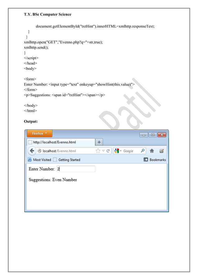 TYCS Ajax practicals sem VI | PDF
