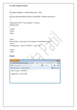 TYCS Ajax practicals sem VI | PDF