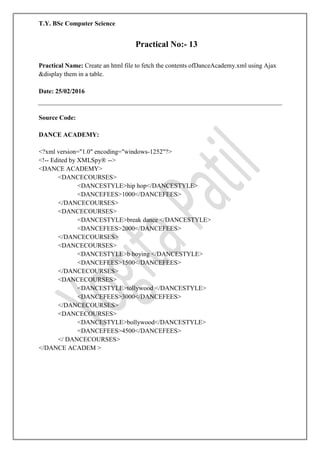 TYCS Ajax practicals sem VI | PDF