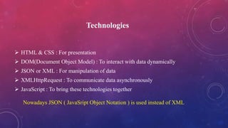 Intoduction to Ajax | PPTX