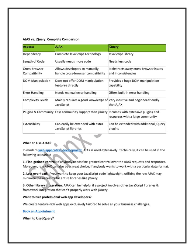 AJAX vs. jQuery What Are The Differences.pdf