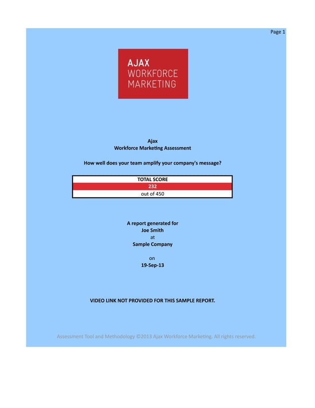 Sample Lite Assessment | PDF
