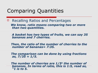 comparing quantities class 8 | PPT
