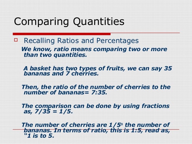 comparing quantities class 8