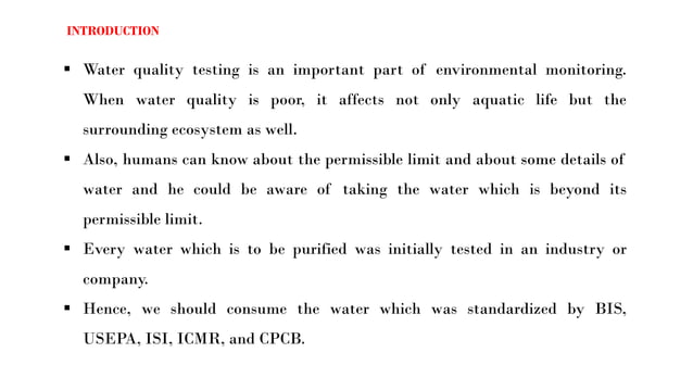 WATER QUALITY PARAMETERS | PDF