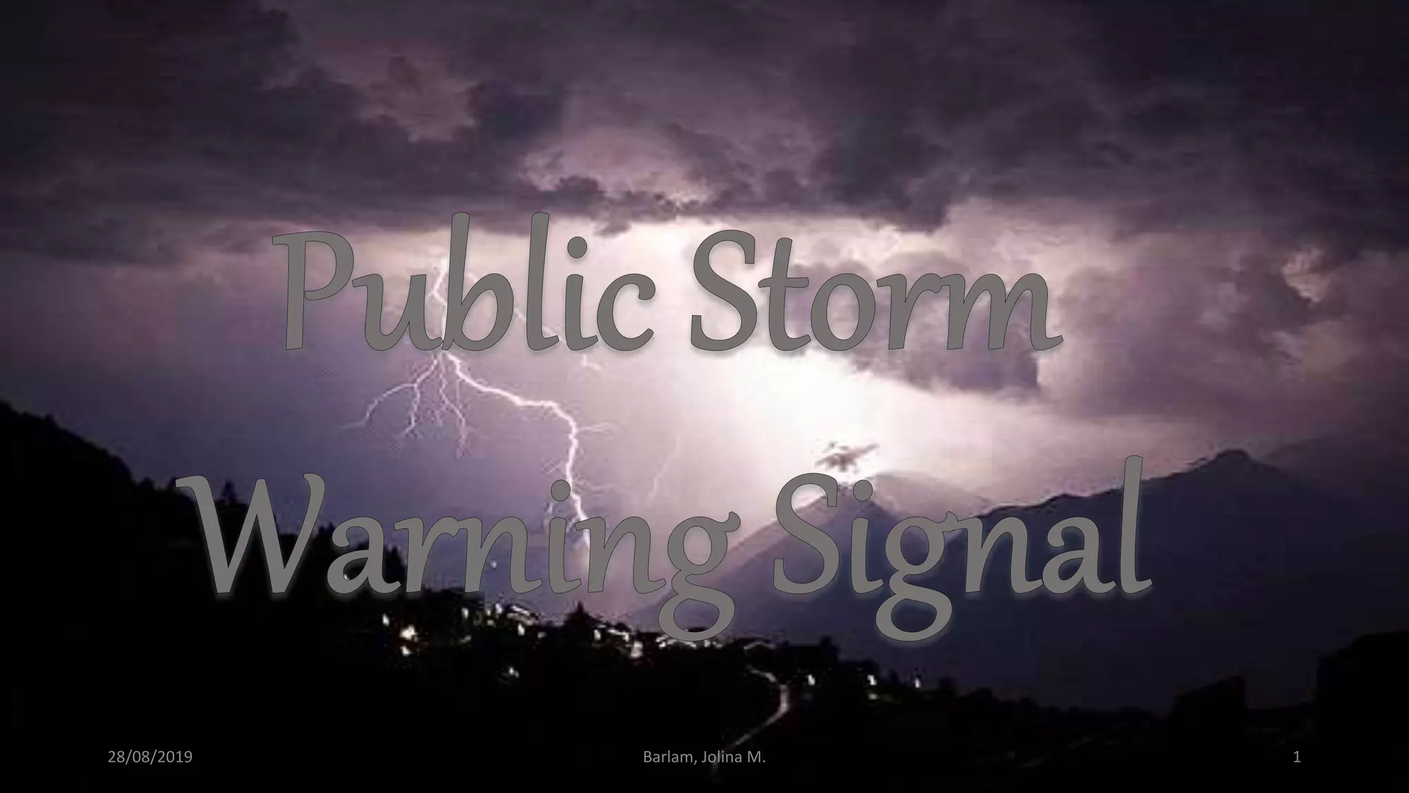 Public Storm Warning Signals | PPTX