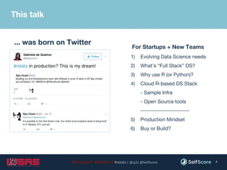 “Full Stack” Data Science with R for Startups: Production-ready with Open-Source Tools | PPT