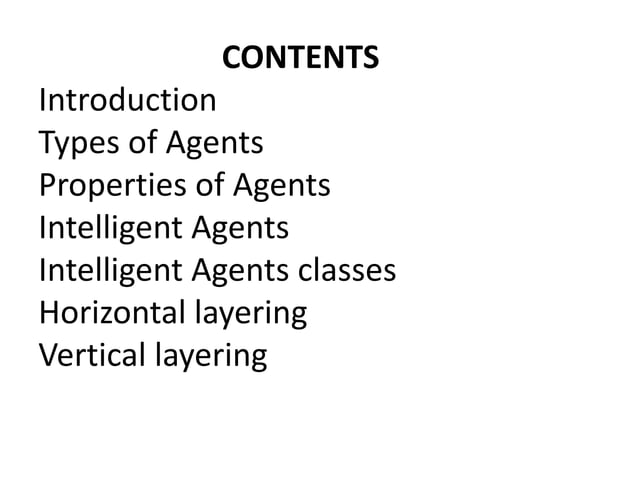 INTELLIGENT AGENT | PPTX