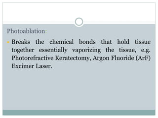 Lasers in ophthalmology | PPTX