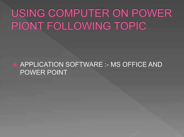 using computer | PPT