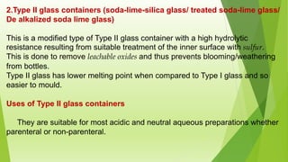 glass as packaging material | PPTX
