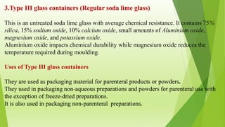 glass as packaging material | PPTX
