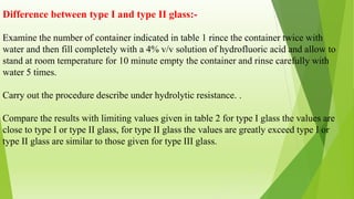 glass as packaging material | PPTX