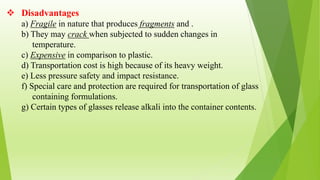 glass as packaging material | PPTX