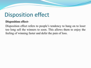 behavioral finance:theories, issues and challenges | PPTX