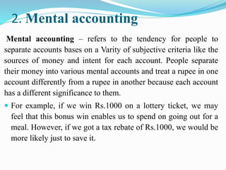 behavioral finance:theories, issues and challenges | PPTX
