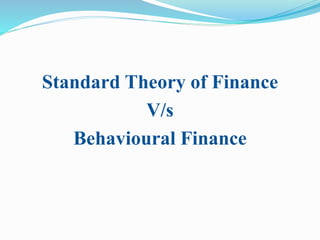 behavioral finance:theories, issues and challenges | PPTX