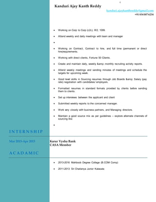 Ajay reddy cv | DOCX