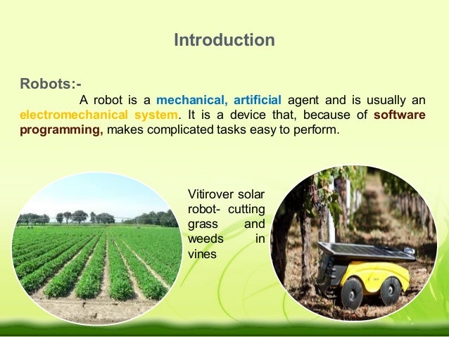 Seminar on Agriculture Robots