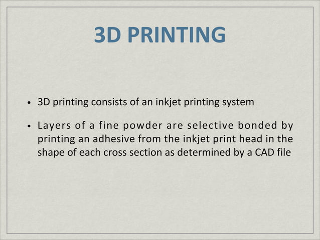 3D Printing Technology PPT by ajaysingh_02 | PPT