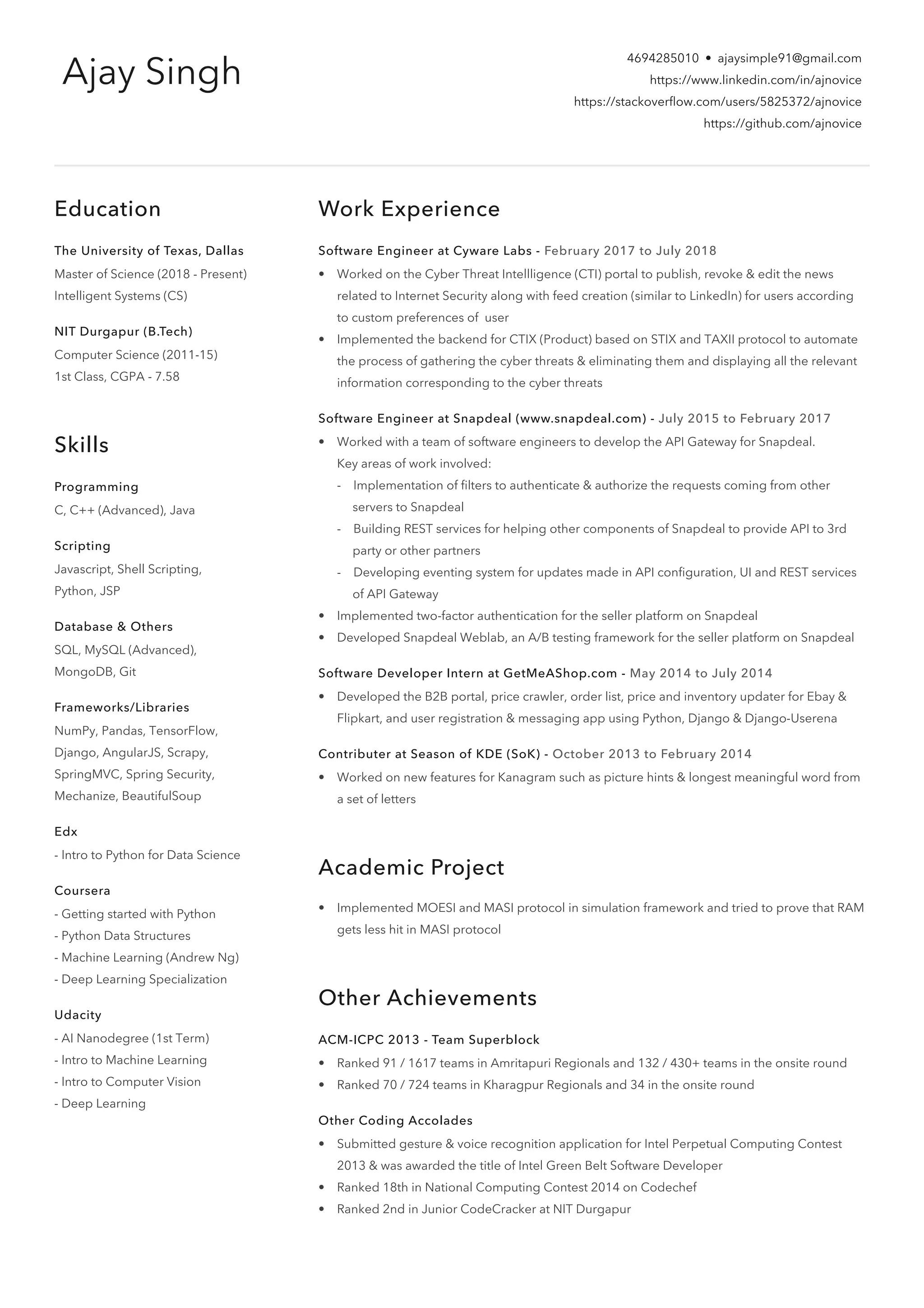 Ajay singh resume | PDF