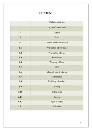 training report on pwd | DOCX